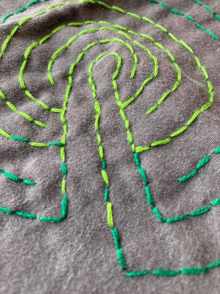 Labyrinth Embroidery Patches – Persistent Stitches